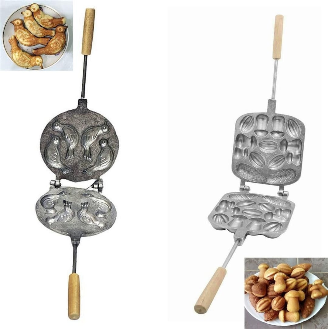 Two Aluminum Cookie Baker Mold Assorted+ Easter Larks Maker Pastry ...