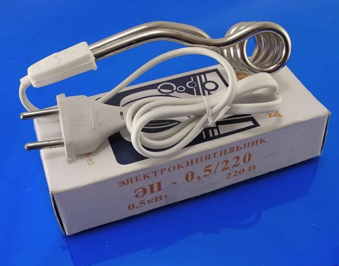 500w Water Heater Portable Electric Mini Liquid Immersion Boiler Travel ...