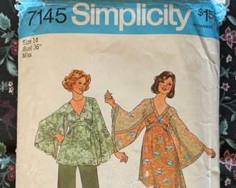 Tracing COPY of Vintage Simplicity 7327 Gunne Sax Style Sewing - Etsy UK