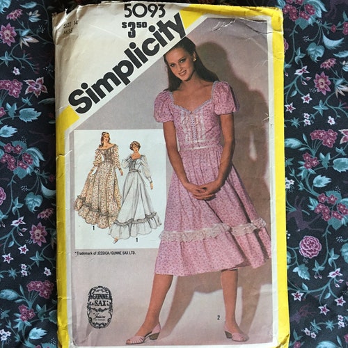Tracing COPY of Vintage Simplicity 5361 Gunne Sax Sewing - Etsy Australia