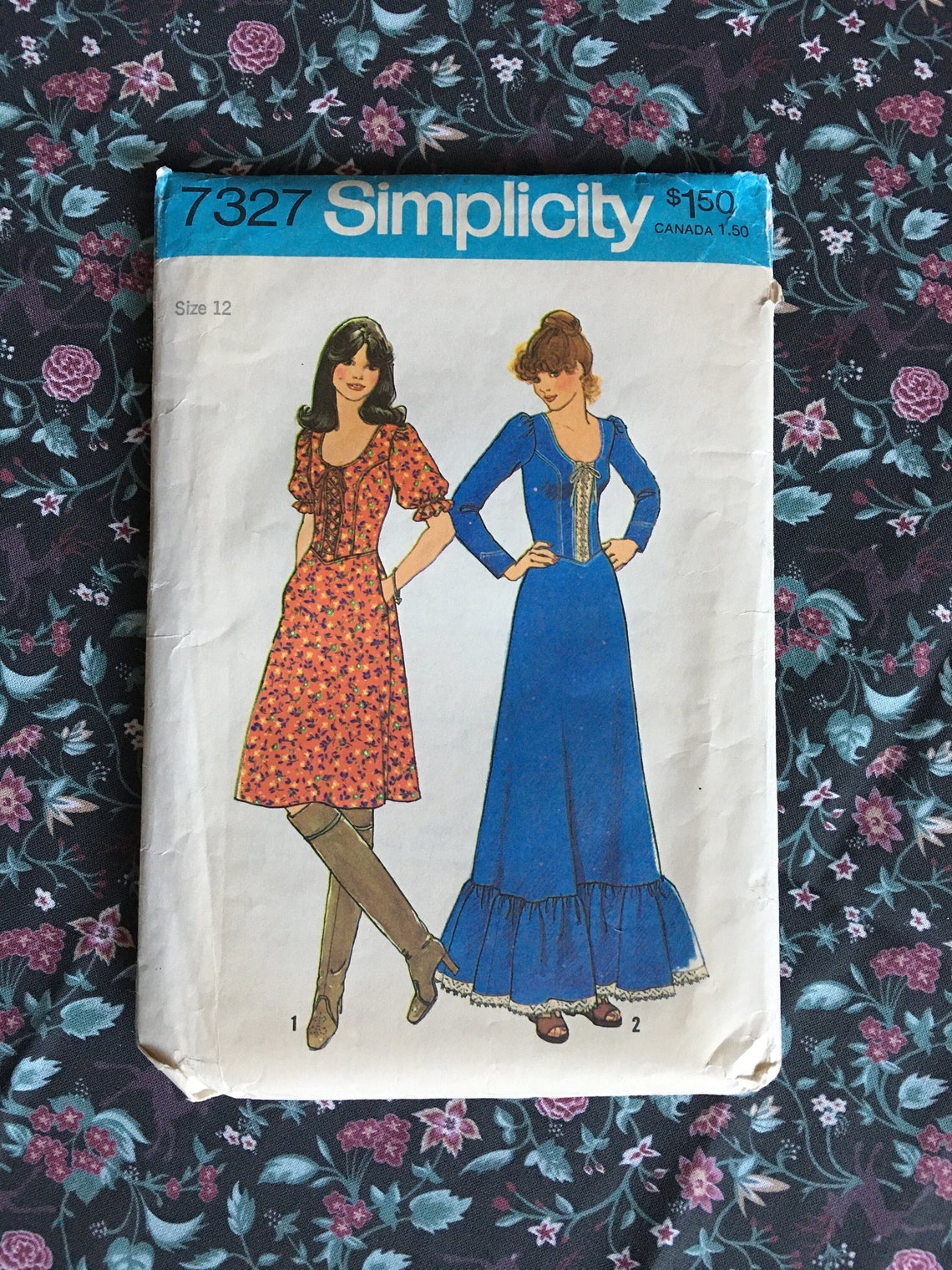 Tracing COPY of Vintage Simplicity 7327 Gunne Sax Style Sewing Pattern ...
