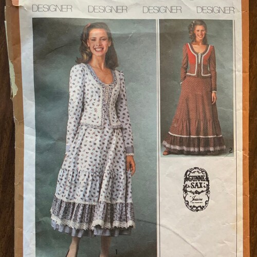 Tracing COPY of Vintage Simplicity 5361 Gunne Sax Sewing - Etsy Australia