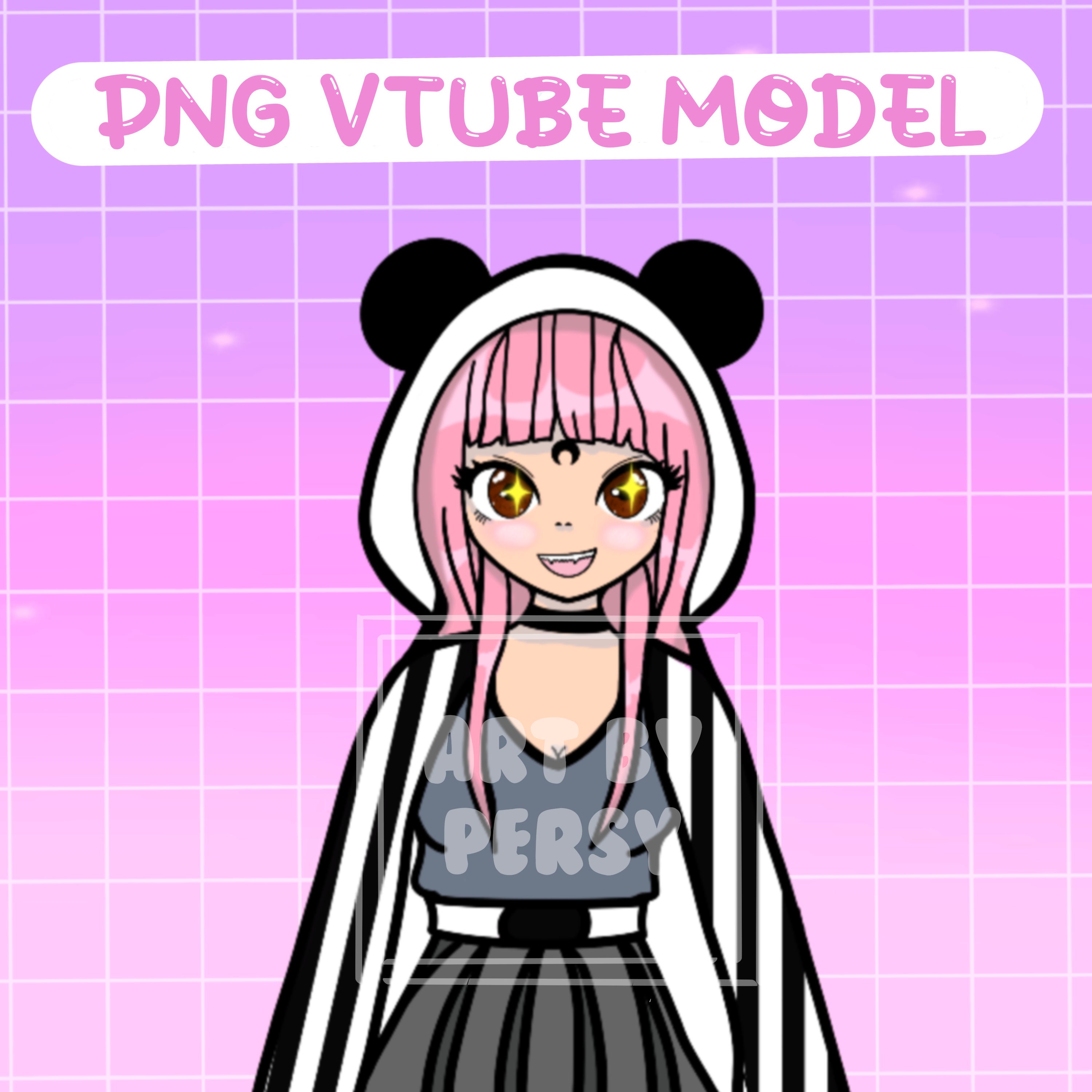 Vtuber Png | Cute Girl PNG Tuber | 6 Expressions | Content Creator ...