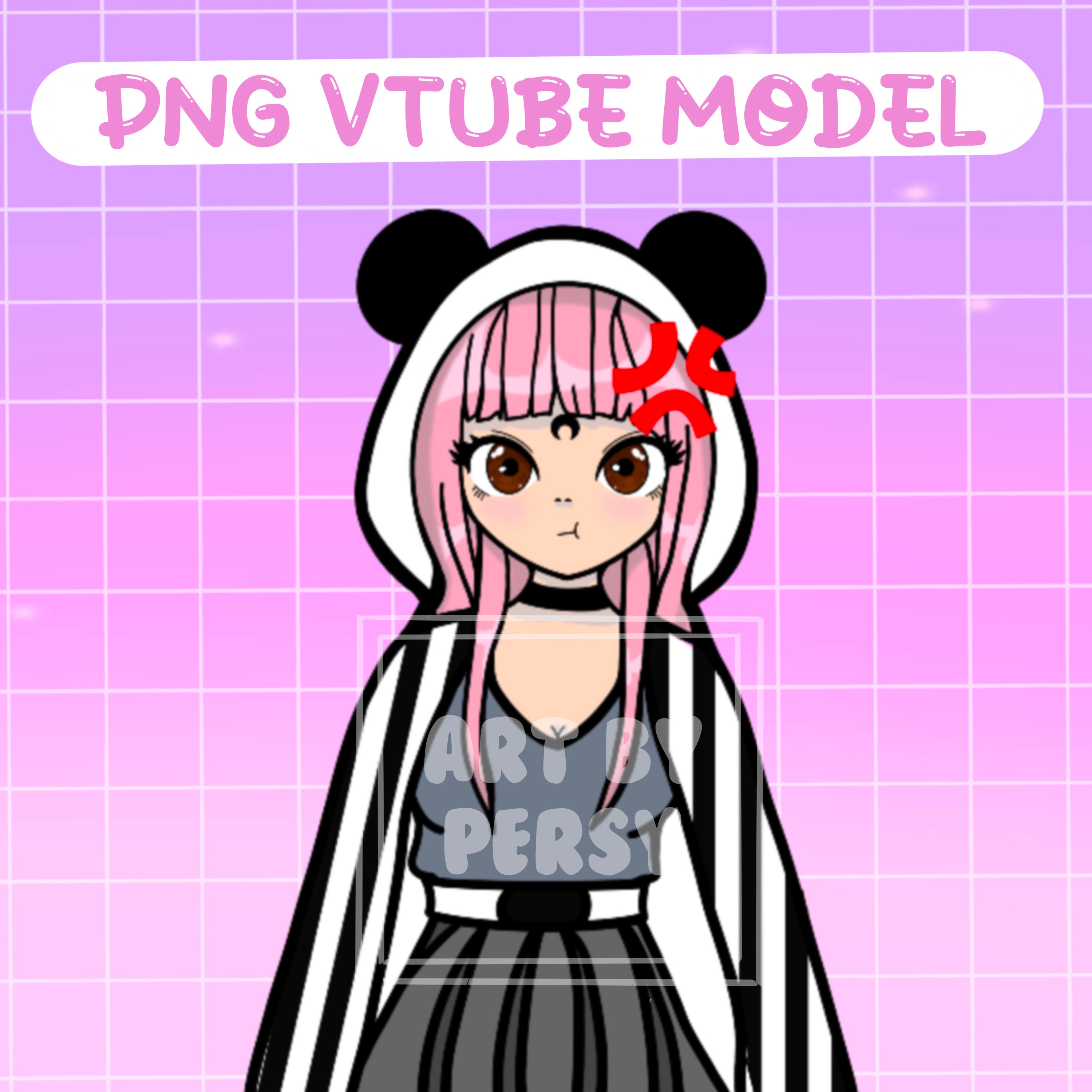 Vtuber Png | Cute Girl PNG Tuber | 6 Expressions | Content Creator ...