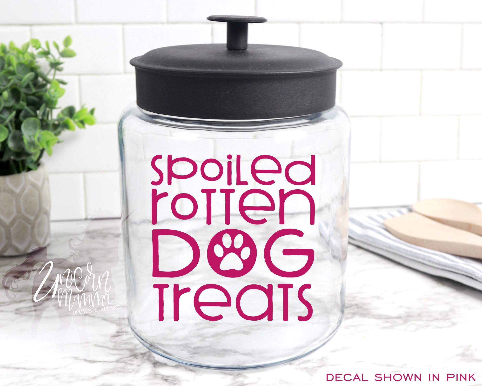 Spoiled Rotten Dog Treats Jar Decals Vinyl Decal for Dog & - Etsy
