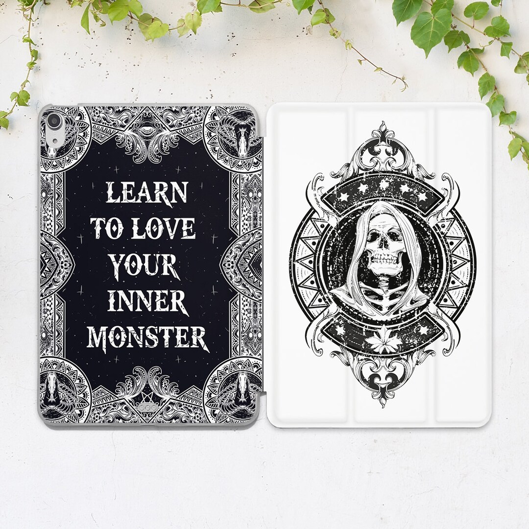 IPad Case Goth iPad Case Creepy Black Magic Art iPad Case Skull iPad ...