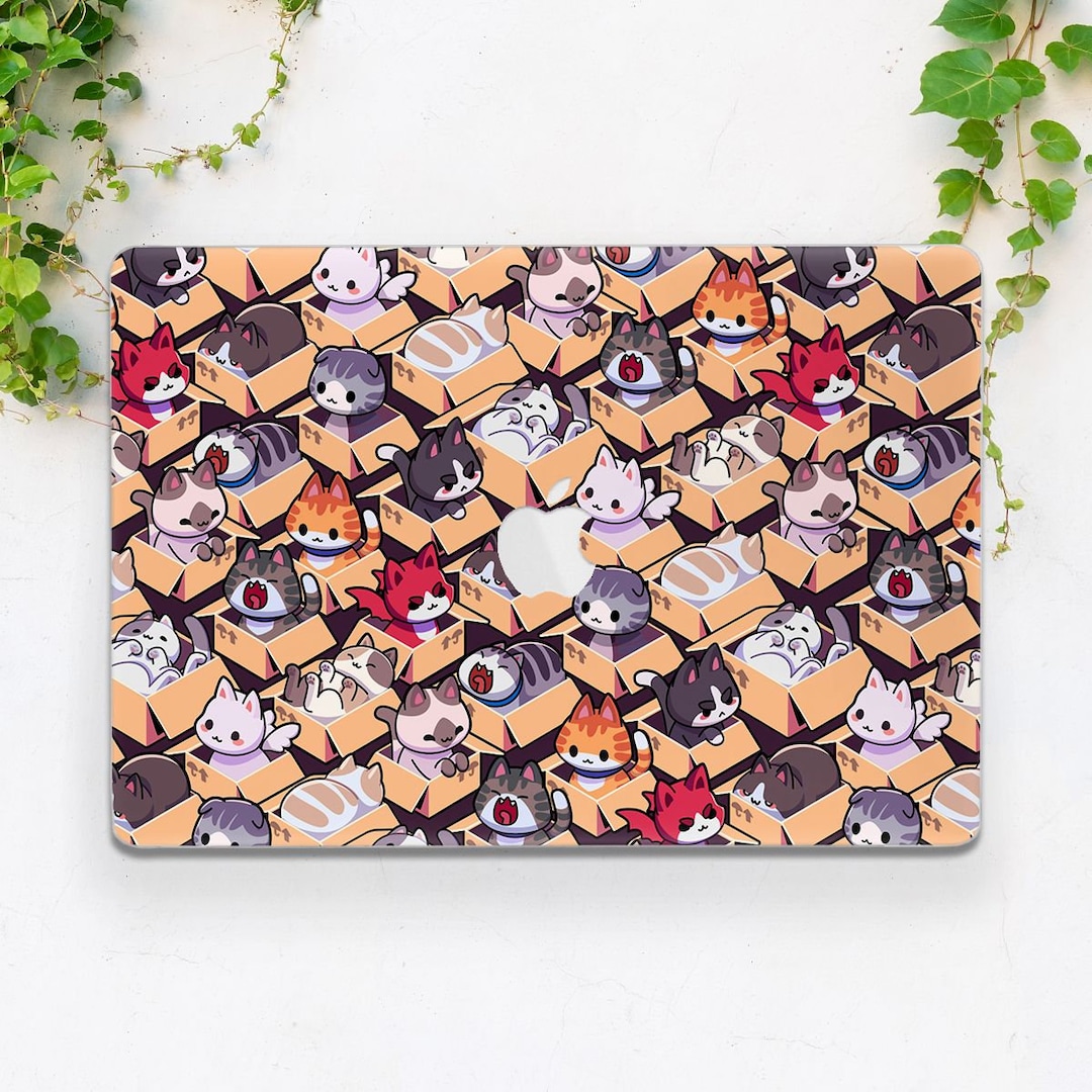 Funny Cats Case MacBook Case Kawaii Cute Animals Case Cat Lover Gift ...