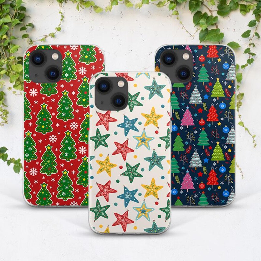 Christmas Tree Art Funny New Year Phone Case Winter iPhone Case Stars ...