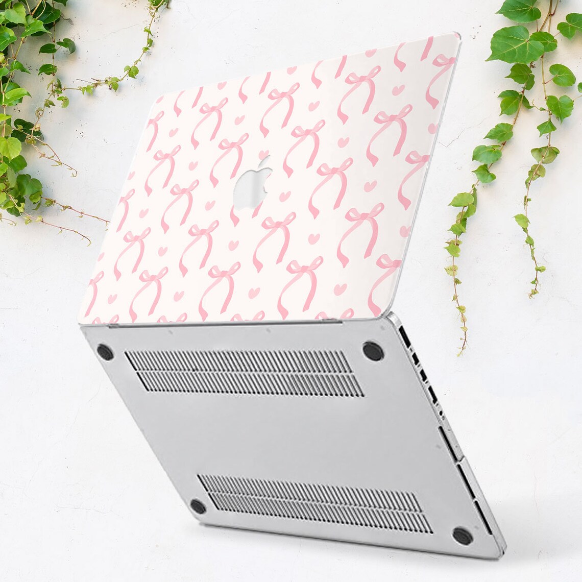 MacBook Case Pink Bow Cute Kawaii Light Pink Case MacBook Case Girly ...