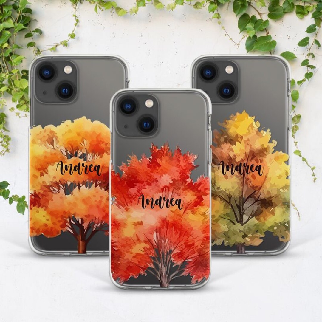 Fall Tree Art Watercolor Print iPhone Case Autumn Customized Case ...
