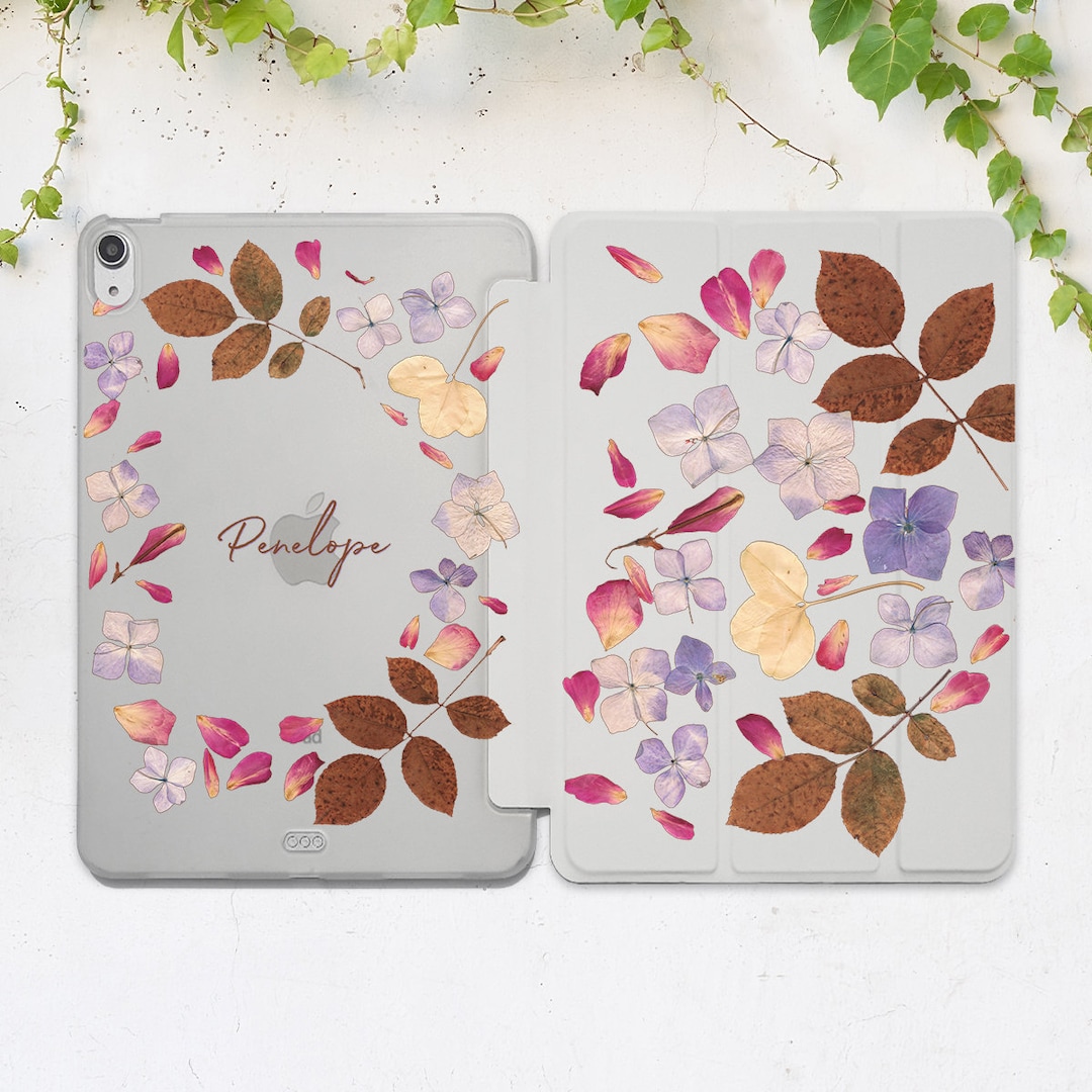 IPad Case Floral Brown Leaves Case Personalized Cover iPad Case Name ...