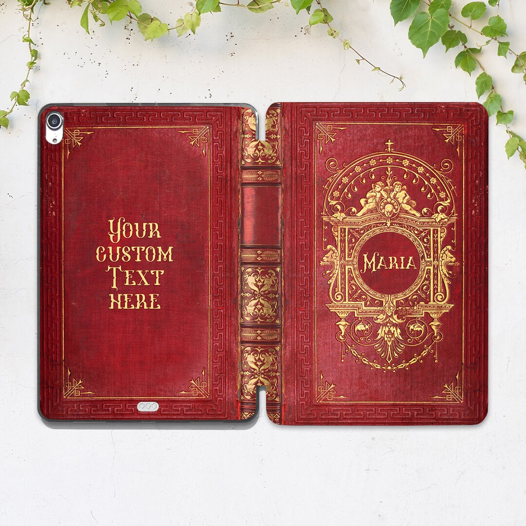 Case That Looks Like Book iPad Case Red Custom Sign Case Personalized ...