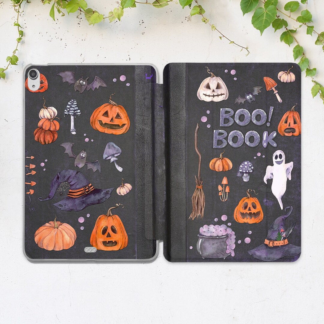 Halloween Book Print iPad Case Creepy iPad Case Scary Witch Print Case ...