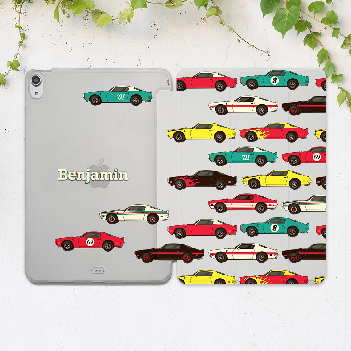 IPad Cover Retro Cars iPad Case Boys iPad Case Name Personalized Case ...