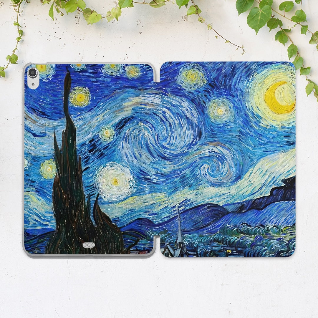 Case Starry Night iPad Case Nature iPad Case Moon Oil Paint Art Van ...