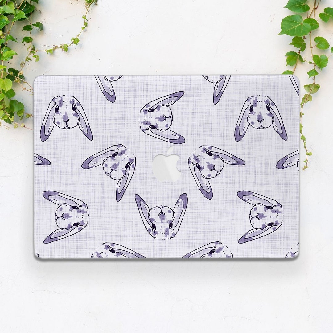 MacBook Case Bunny Cute Rabbit Art MacBook Case Purple MacBook Hard ...