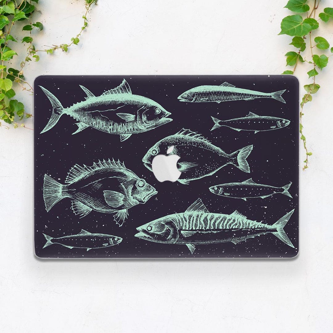 MacBook Case Fish MacBook Dark Case MacBook Case Man Fishing Loer Gift ...