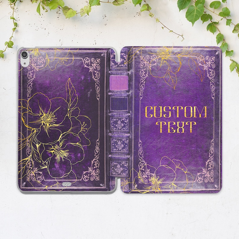 IPad Case Custom Book Print Case iPad Case Purple Case Name Book Lover ...