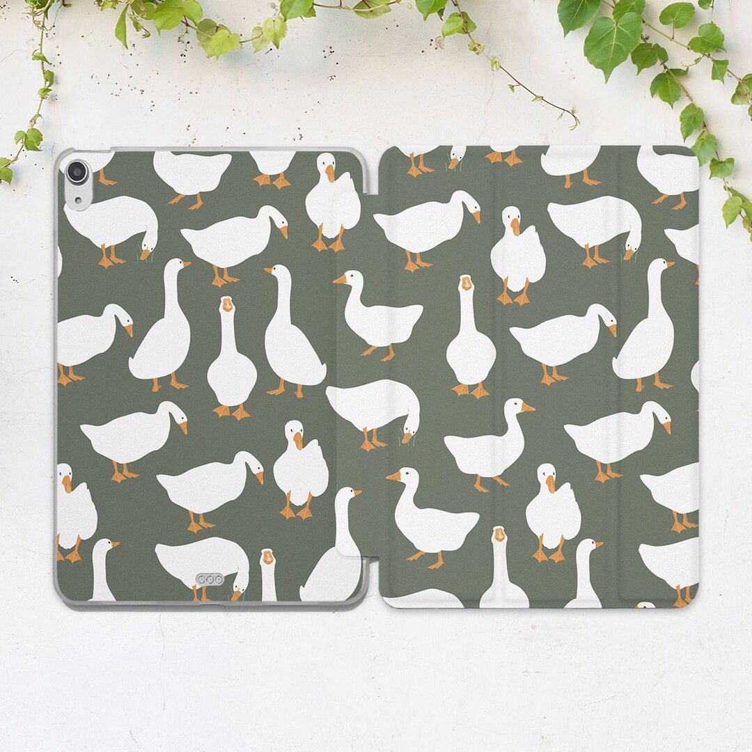 IPad Case Goose Funny Gray Case iPad Flip Stand iPad Case Bird iPad ...