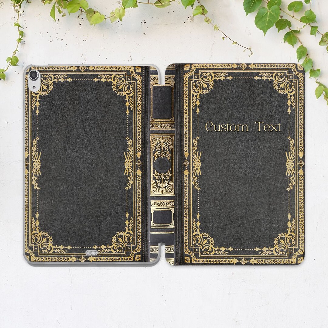 Vintage Book Print iPad Case Men Customized Cover iPad Case Sign ...