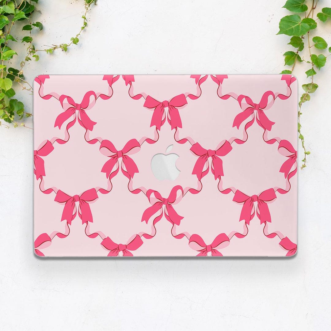 Girly Bows Art Elegant Pink Case MacBook Case Woman MacBook Case Trendy ...