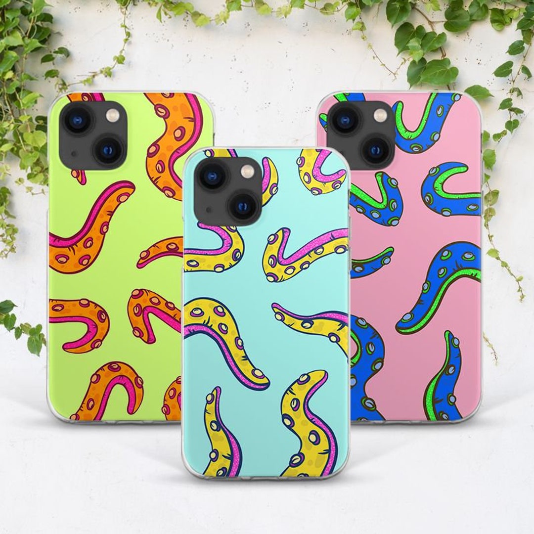 Retro Tentacles Print Marine Animal Case Phone Case Octopus iPhone 15 ...