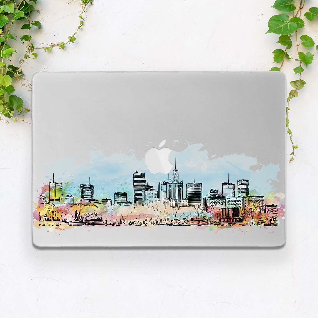 MacBook Case Skyline Watercolor Art MacBook Case Clear MacBook Case ...