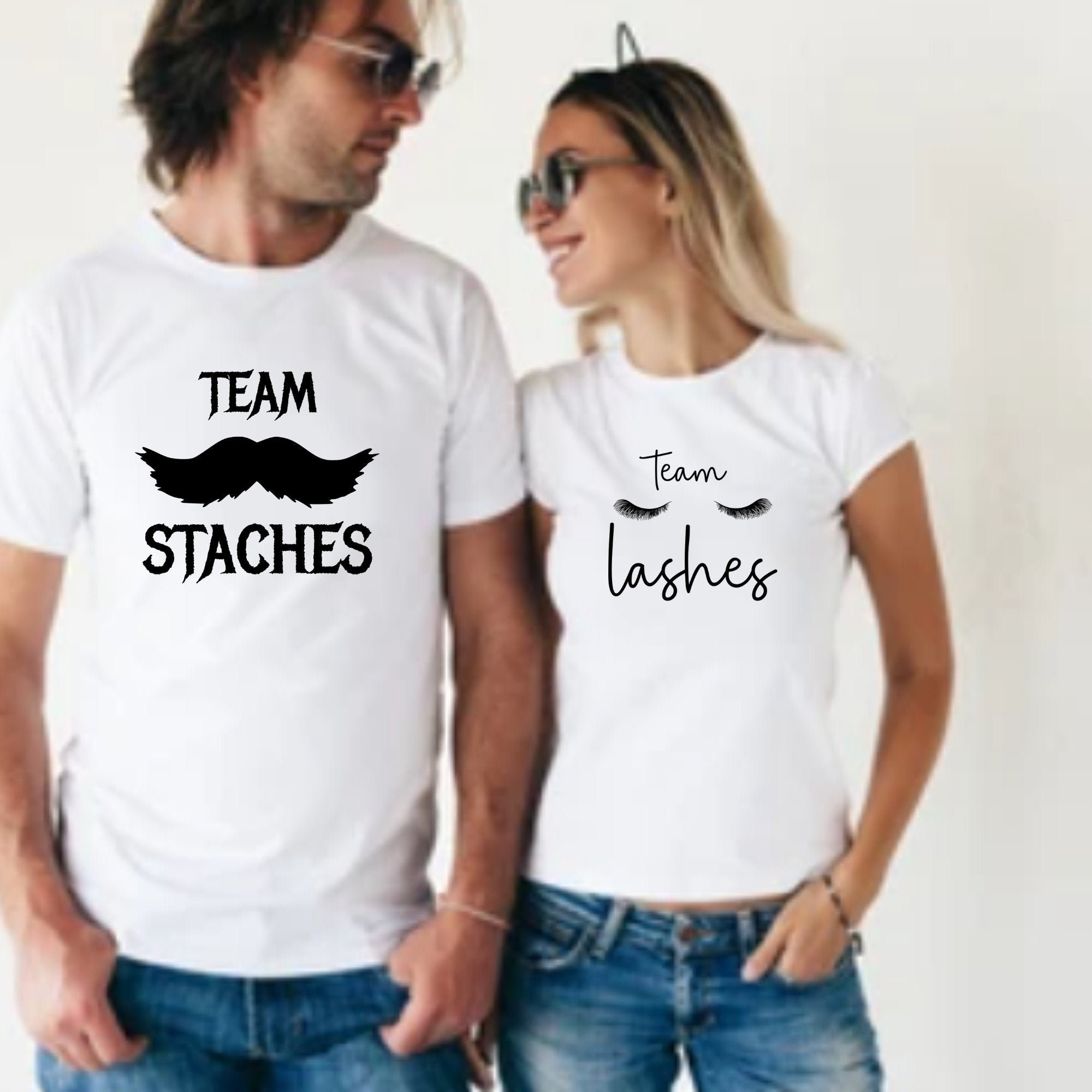 Gender Reveal SVG Team Lashes Team Staches Gender Reveal - Etsy