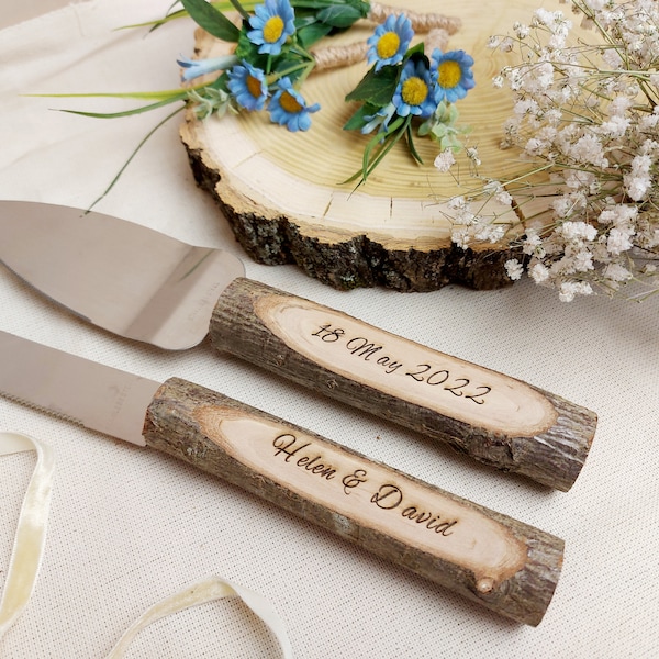 Rustic Cake Server - Etsy