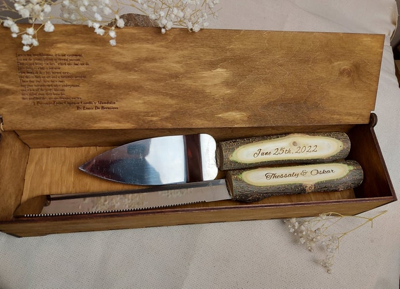 Cake Cutting Set Wedding Rustic ,wedding Knife and Cake Server Set ...