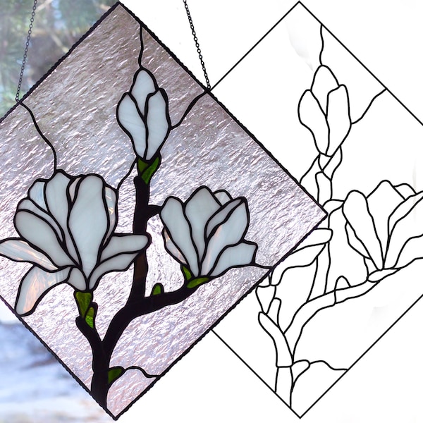 Magnolia Glass Pattern - Etsy