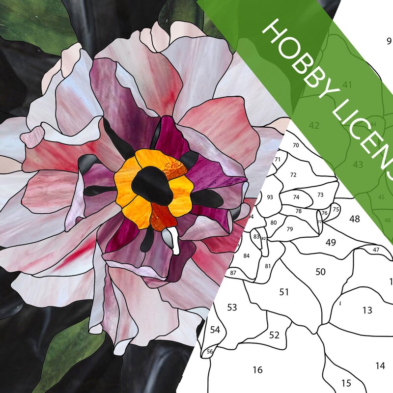 Peony Stained Glass - Etsy