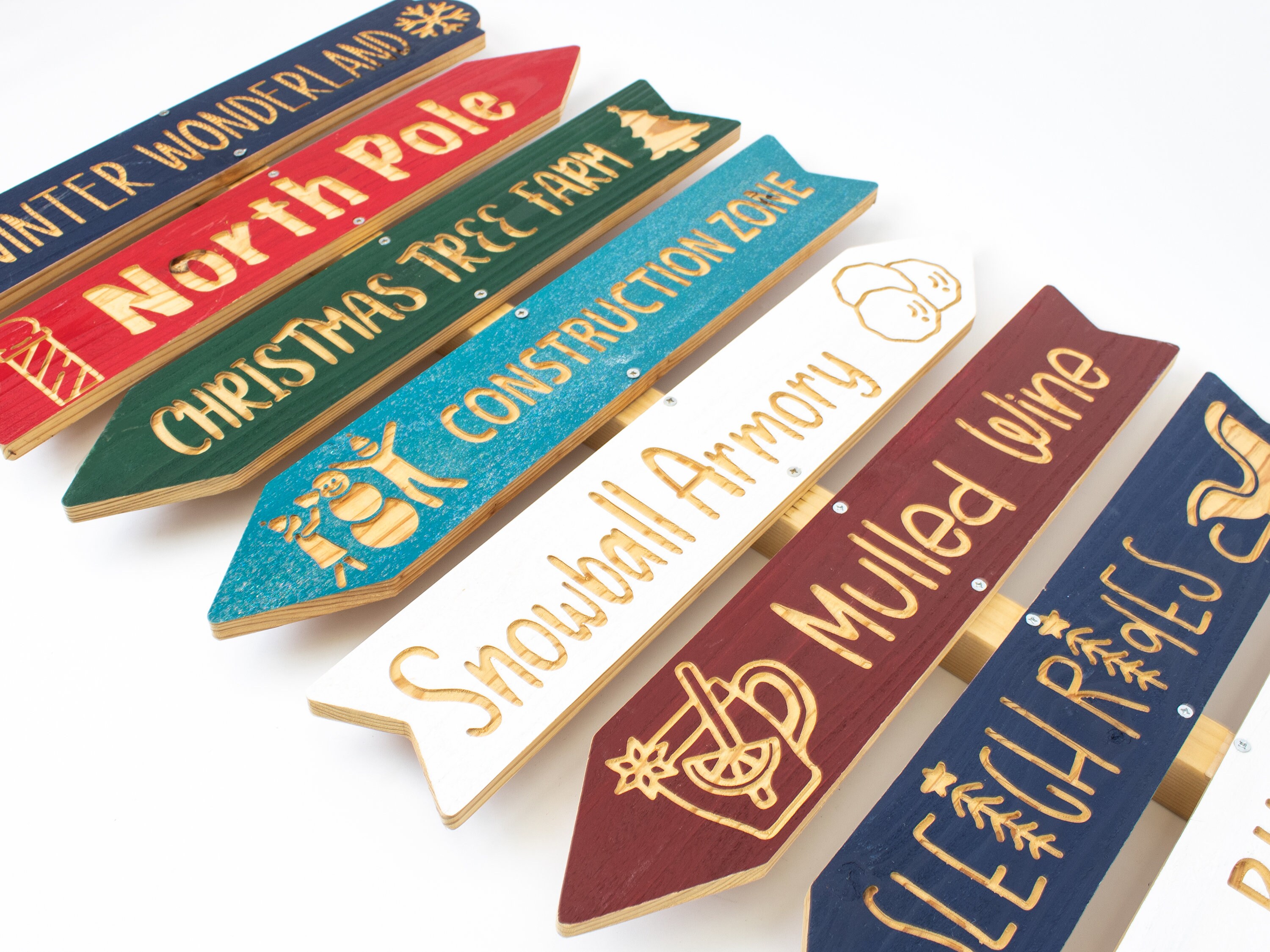 Christmas Arrow Sign: Winter Holiday Directional Decor - Etsy