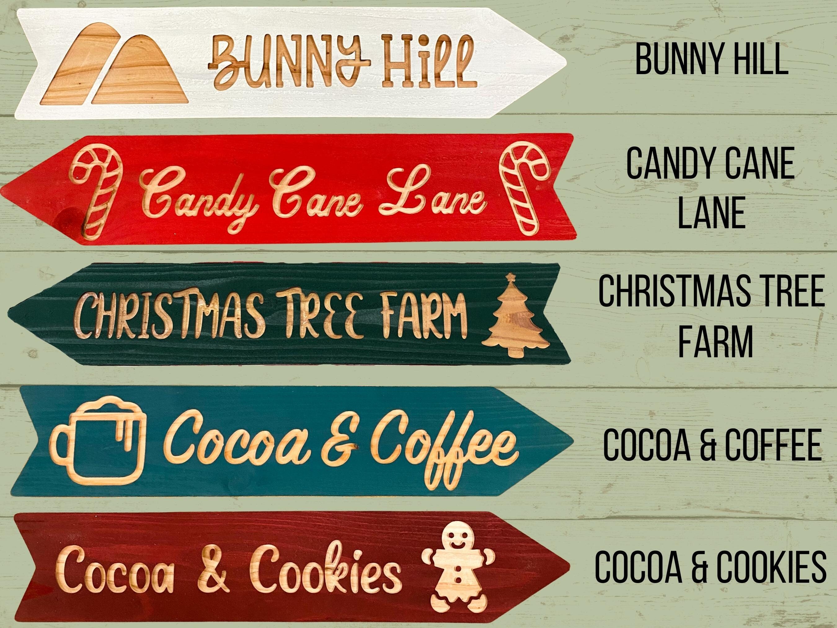 Christmas Arrow Sign: Winter Holiday Directional Decor - Etsy