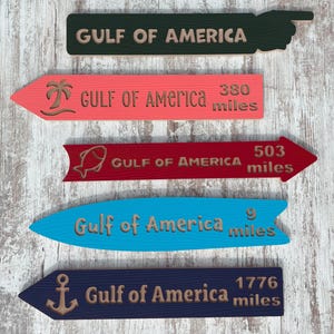 Gulf of America Signs - Personalized Outdoor Directional Signs - Custom ...