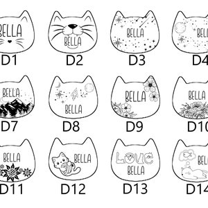 Stainless Steel Cat Tag, Cat Name Tag, Personalized Cat Tag, Pet Cat ...