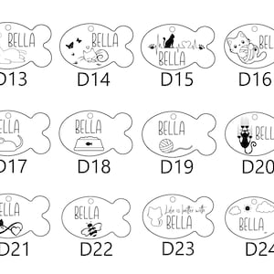 Stainless Steel Cat Tag, Fish Shape Cat Tag, Personalized Fish Shape ...