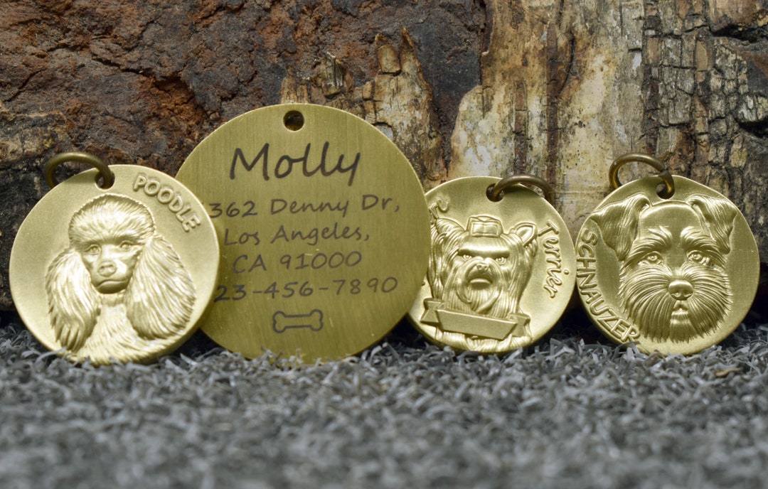 3D Dog Tags, Pet Dog Tag, Dog ID Tag, Personalized Pet Dog ID Tag ...