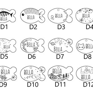 Stainless Steel Cat Tag, Fish Shape Cat Tag, Personalized Fish Shape ...