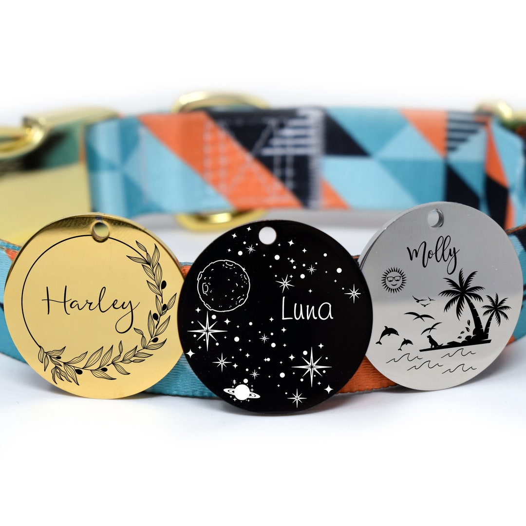 Stainless Steel Dog Tag, Pet Dog Tag, Dog ID Tag, Personalized Pet Dog ...