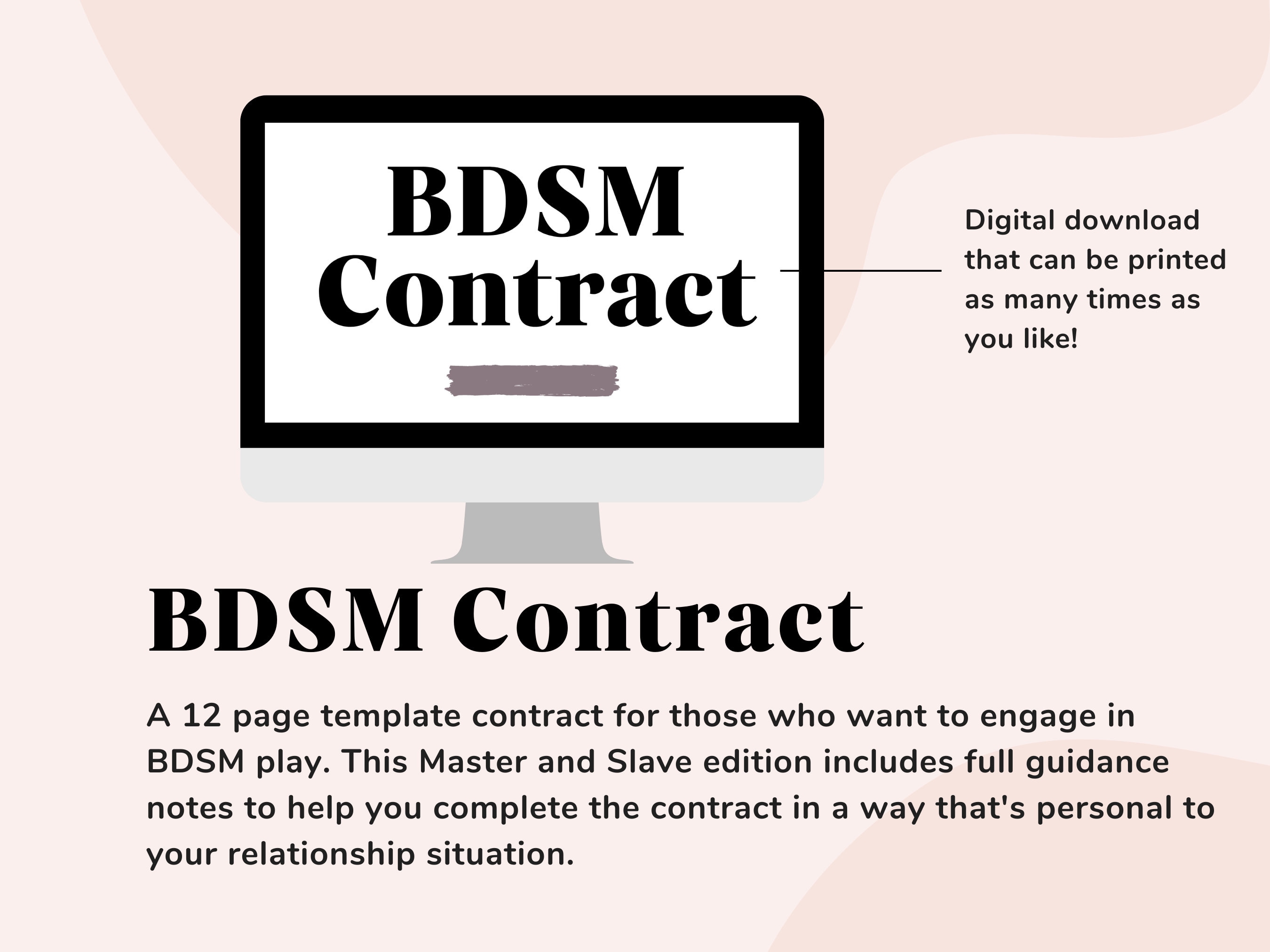 Bdsm Contract: Slave Contract, Master and Slave Contract, Sex Slave ...
