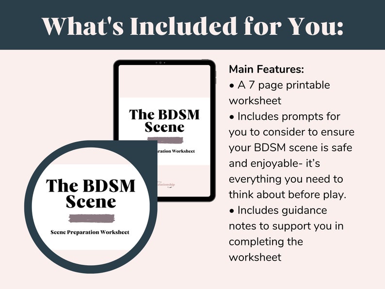 BDSM Scene Negotiation: Kink List, Bdsm Scene Preparation, BDSM Worksheet, Bdsm Training ...