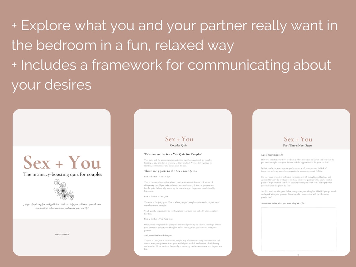Couples Intimacy Activity Relationship Workbook Couples Etsy