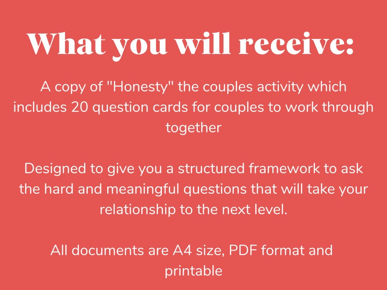 MAFS Inspired Couples Activity: Intimate Relationships - Etsy