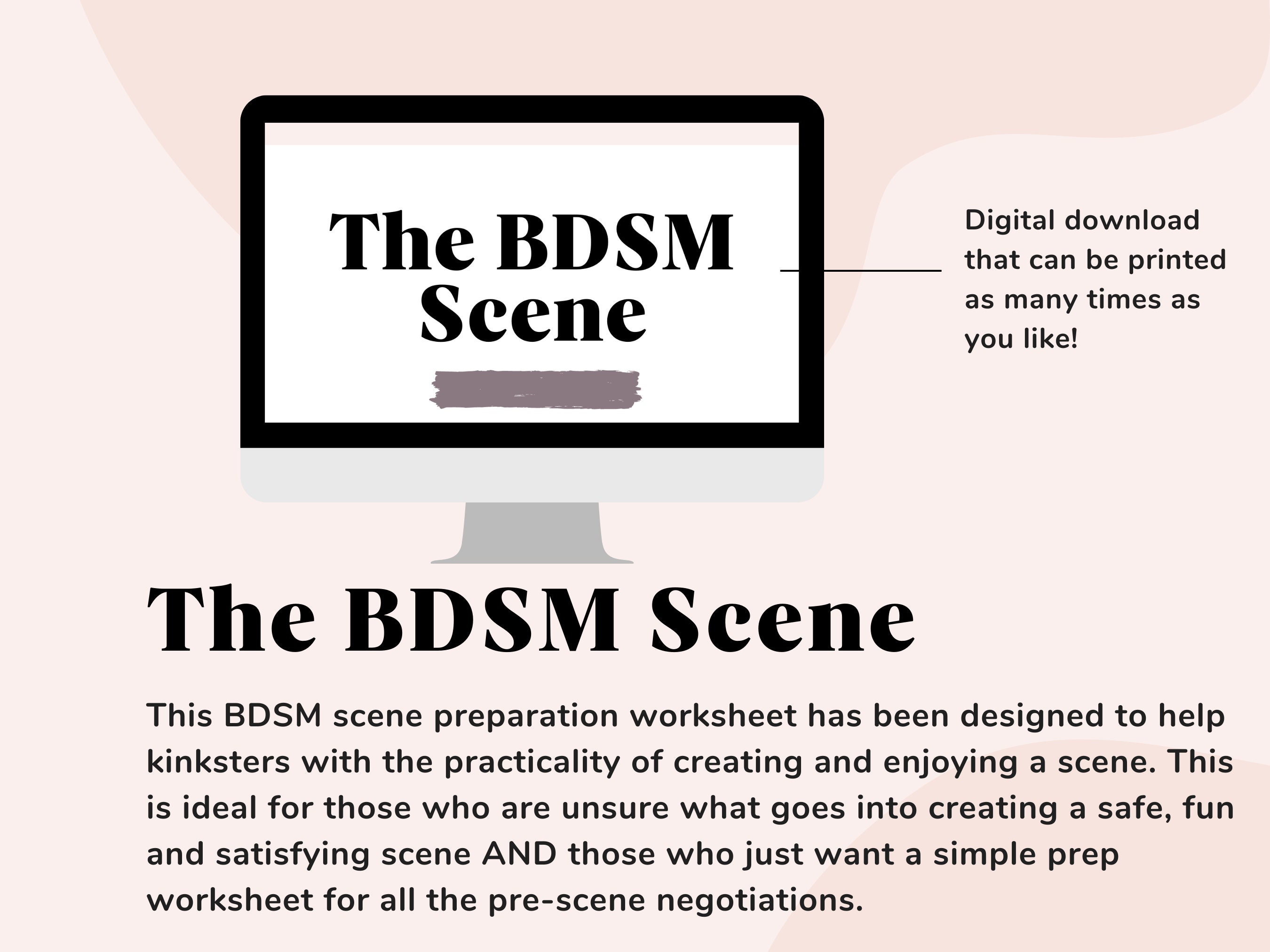 BDSM Scene Negotiation: Kink List, Bdsm Scene Preparation, BDSM Worksheet, Bdsm Training ...