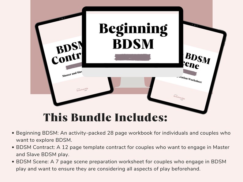 Bdsm Workbook Bundle: BDSM Contracts, Slave Training, Sex Slave, BDSM ...