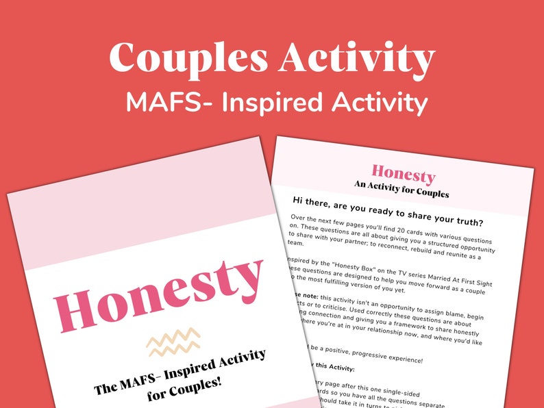 MAFS Inspired Couples Activity: Intimate Relationships - Etsy
