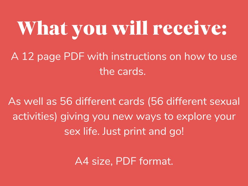 Intimacy Cards Couples Card Game Printable Sex Game Etsy