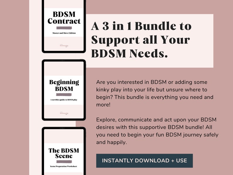 Bdsm Workbook Bundle: BDSM Contracts, Slave Training, Sex Slave, BDSM ...