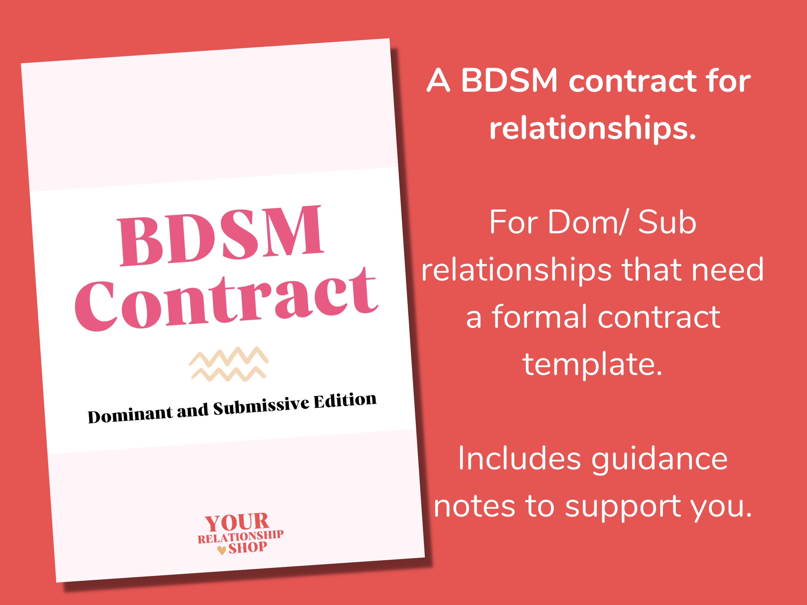 BDSM Contract for Dom & Sub Relationships: BDSM Workbook Bdsm - Etsy